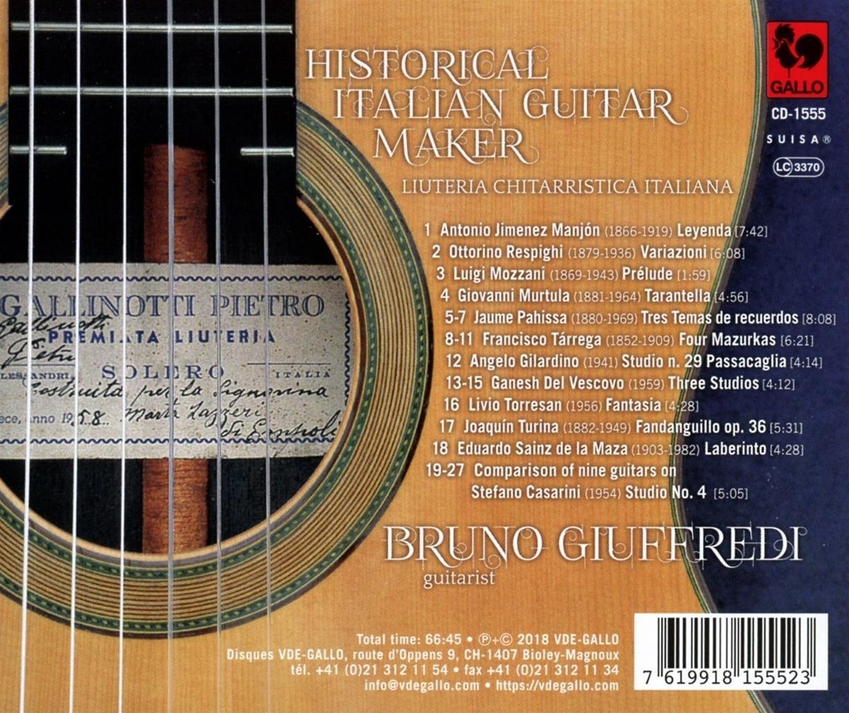 Historical Italian Guitar Maker, Bruno Giuffredi | CD (album) | Muziek ...