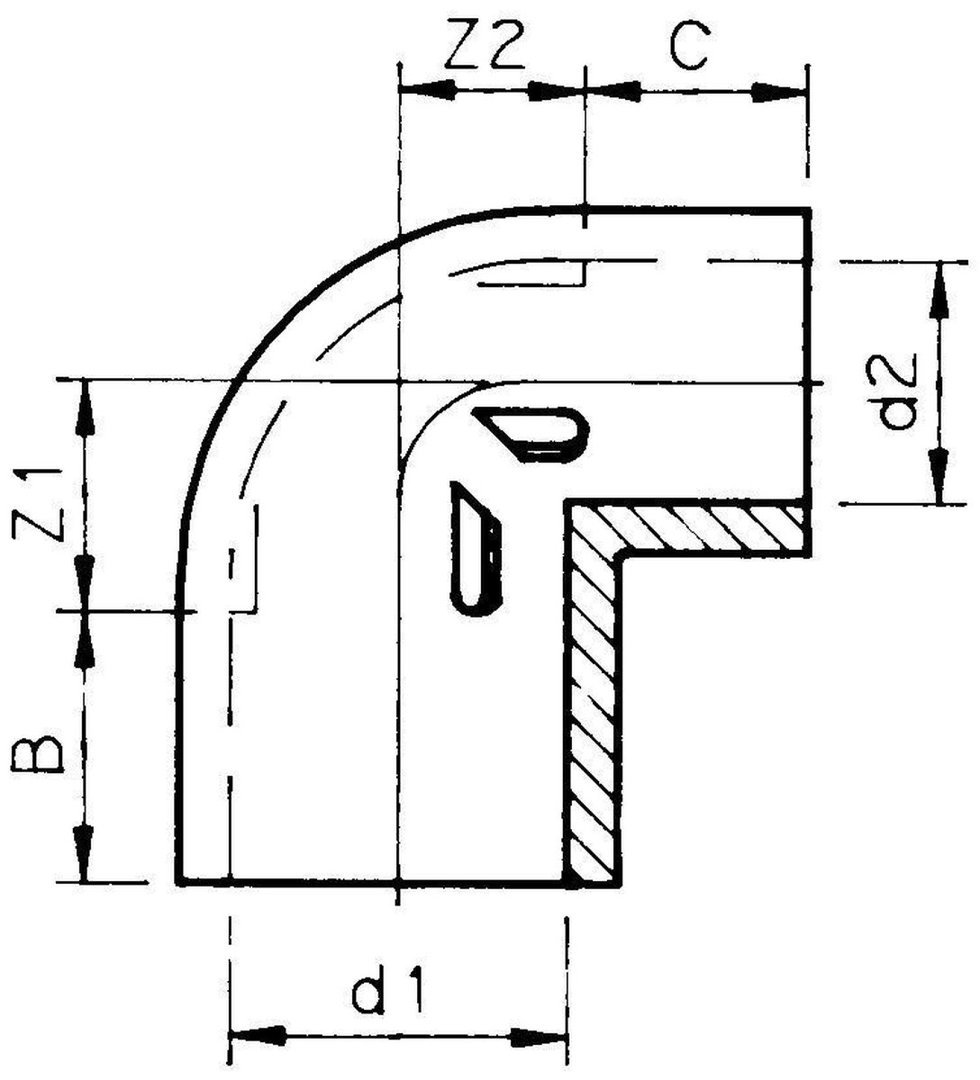 Knie 90° | Verloop 40 x 32 mm | bol.com