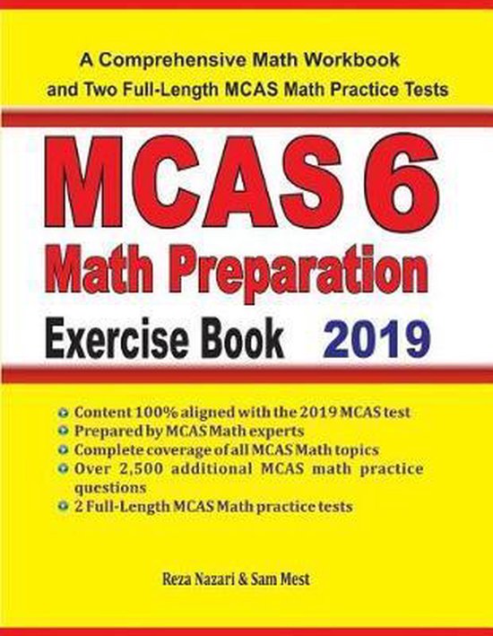 MCAS 6 Math Preparation Exercise Book | 9781646120192 | Reza Nazari ...