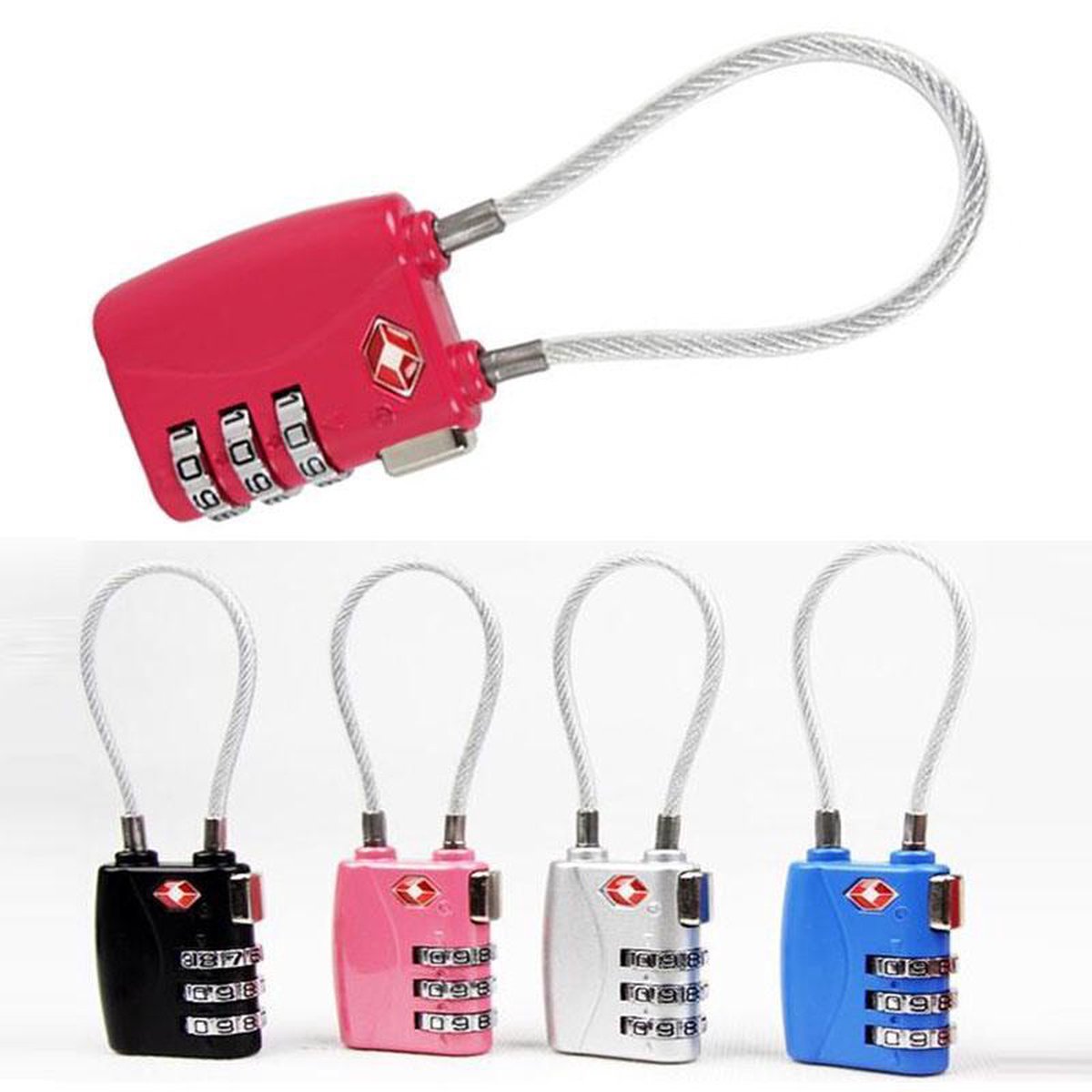 2-Pack TSA Kofferslot kabelslot Set TSA Cable Lock - TSA Slot - Kabel ...