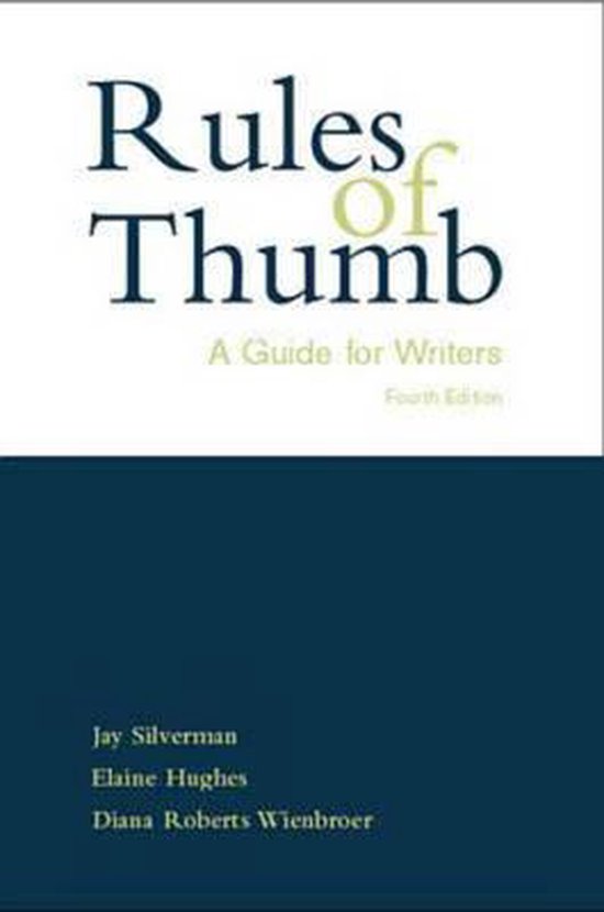 Rules of Thumb, Jay Silverman | 9780070920743 | Boeken | bol