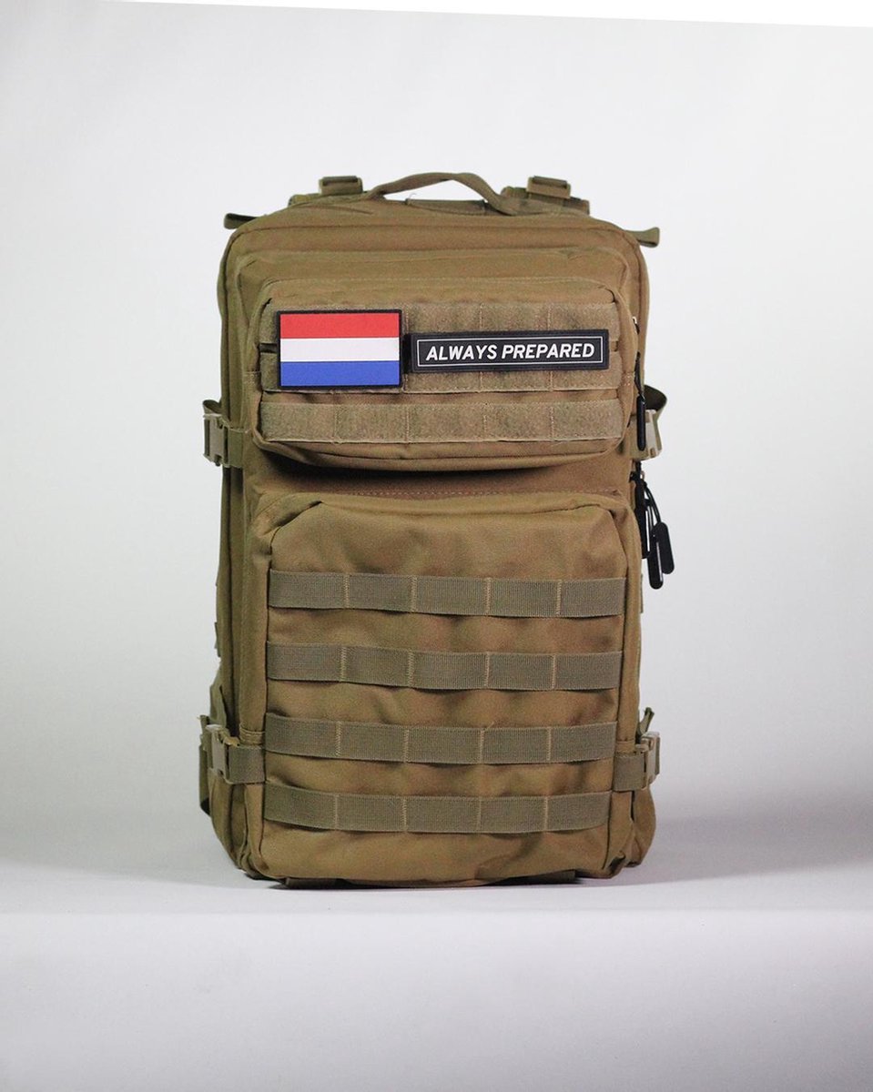 Always Prepared Tactical Backpack - Rugzak - Khaki - 45 Liter | bol.com