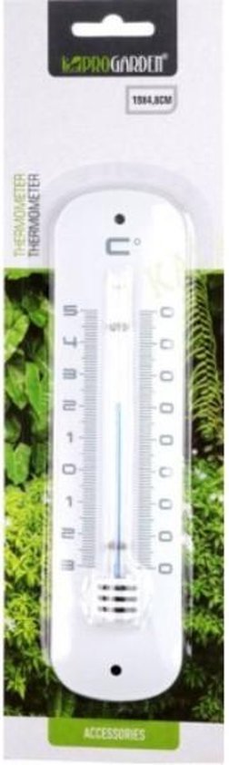 ProGarden - Buiten Thermometer - Blauw Kwik - Metaal- 19 x 5 cm | bol