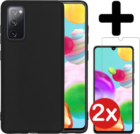 Hoesje Geschikt voor Samsung A41 Hoesje Siliconen Case Hoes Met 2x Screenprotector -... | bol