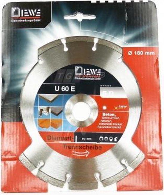 Diewe 180mm Diamond Blade U 60 E | bol.com