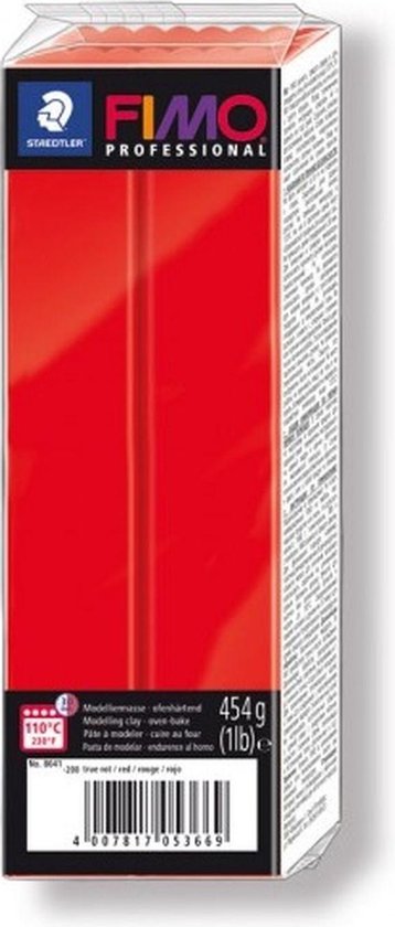 Fimo Professional 454g Primair rood | bol.com