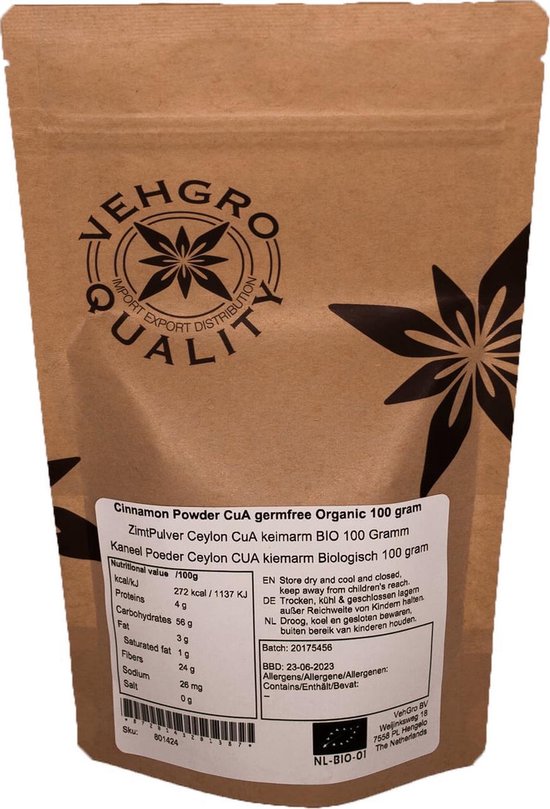 Kaneel Poeder Ceylon CUA kiemarm Biologisch 100 gram | bol.com Kaneel Poeder Ceylon CUA kiemarm Biologisch 100 gram | bol.com