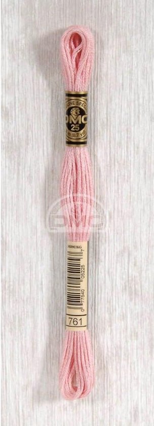 DMC MOULINÉ SPLIJTZIJDE 761. 6 STRENGETJES 8 METER | bol.com