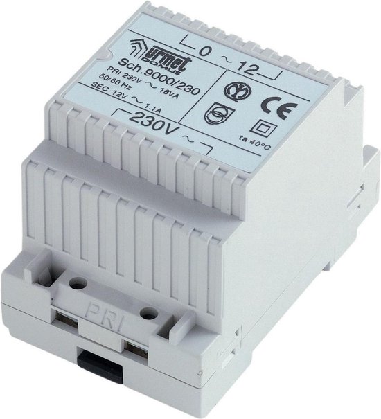 Urmet Transfo 12 V rail din 4 MOD 18VA 110/220/240 V | bol.com