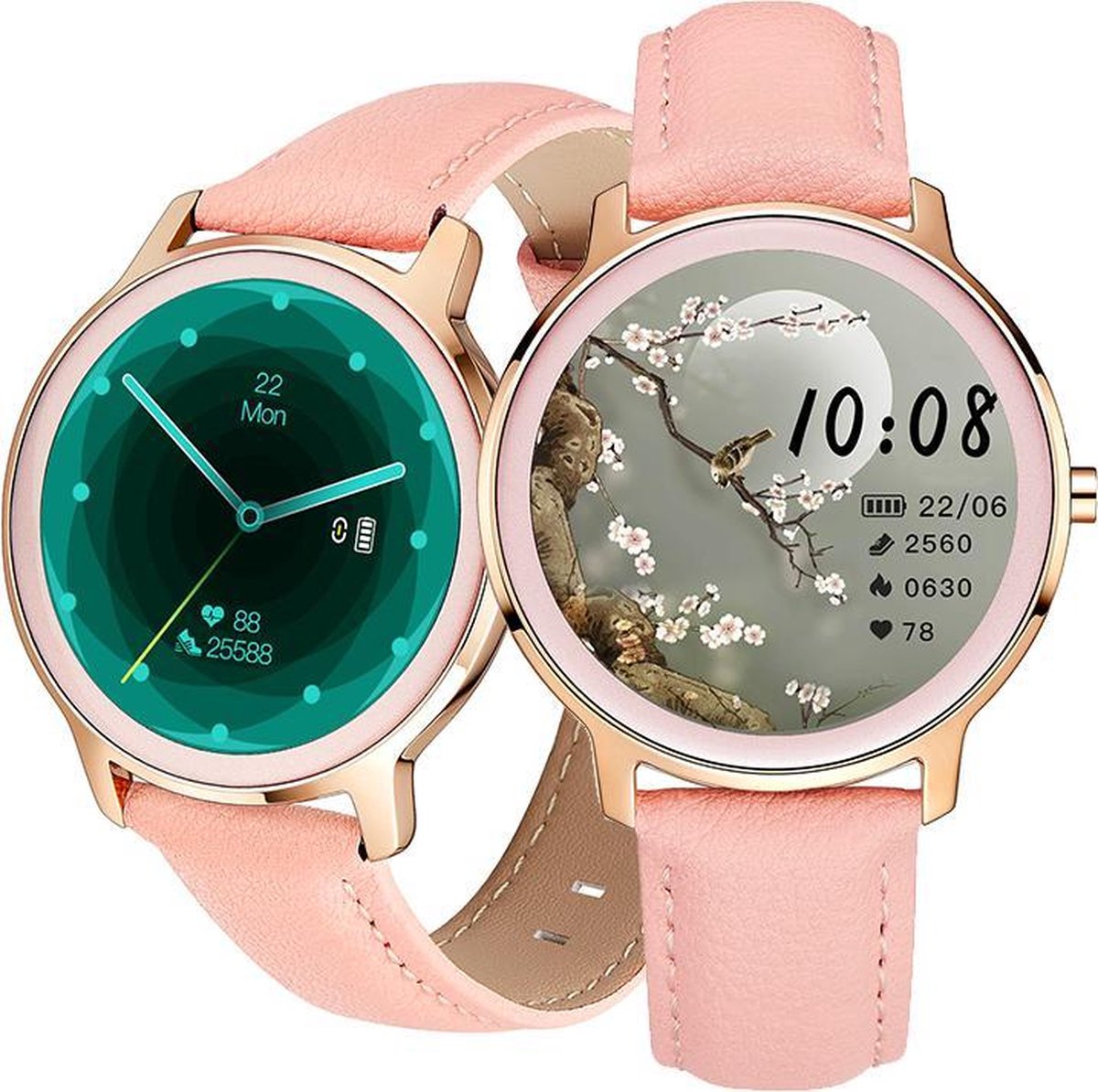 Belesy® VENUS - Smartwatch Dames - Horloge - 1.1 inch - Kleurenscherm ...