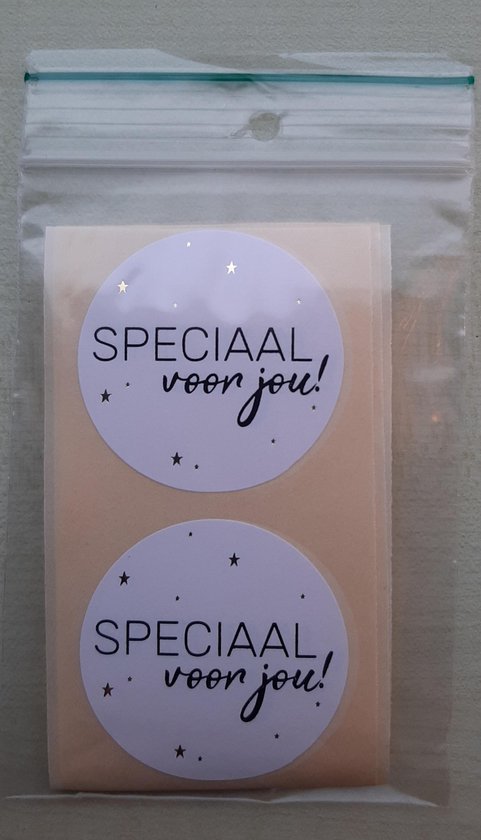 Wensetiket Speciaal voor jou! - Cadeausticker - Sluitsticker - rond - 40mm - wit/zwart... | bol.com