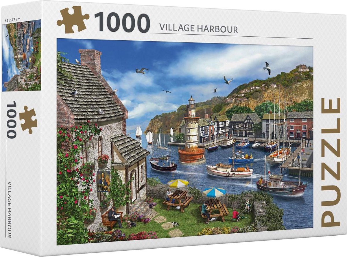 Rebo legpuzzel 1000 stukjes – Village Harbour | bol.com