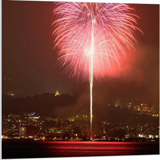 Forex - Big Red Fireworks Arrow - Photo 80x80cm sur Forex | bol.com