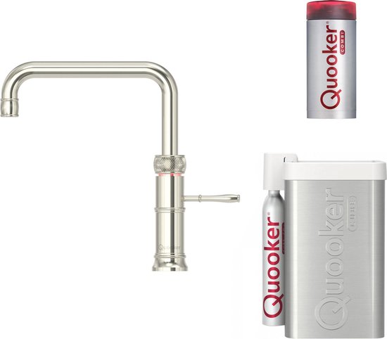 Quooker Classic Fusion Square - Combi+ - Cube - Nikkel Glans | bol