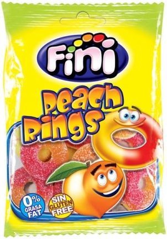 Halal-glutenvrij Fini gesuikerde perzik ringen- feest-traktatie-candy ...