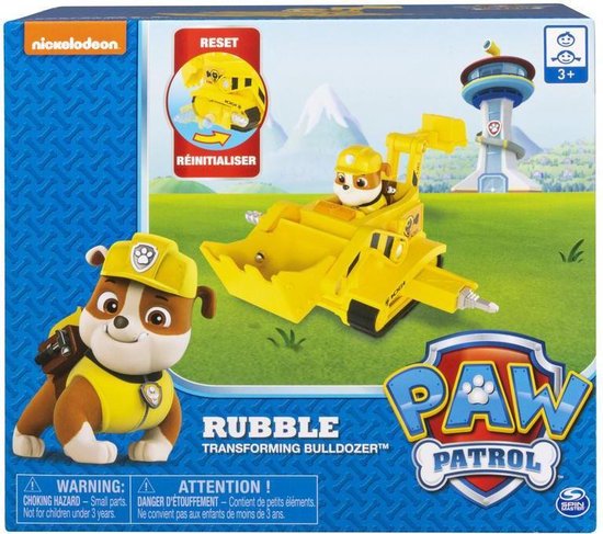 Paw Patrol Rubble's Transforming Bulldozer - Rubble | bol.com