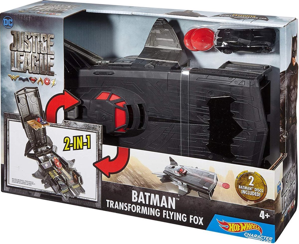 Hot Wheels - DC Justice League - Batman Transforming Flying Fox Vehicle ...