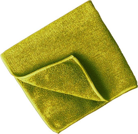 Microvezeldoek 40x36cm geel - 4 stuks | bol
