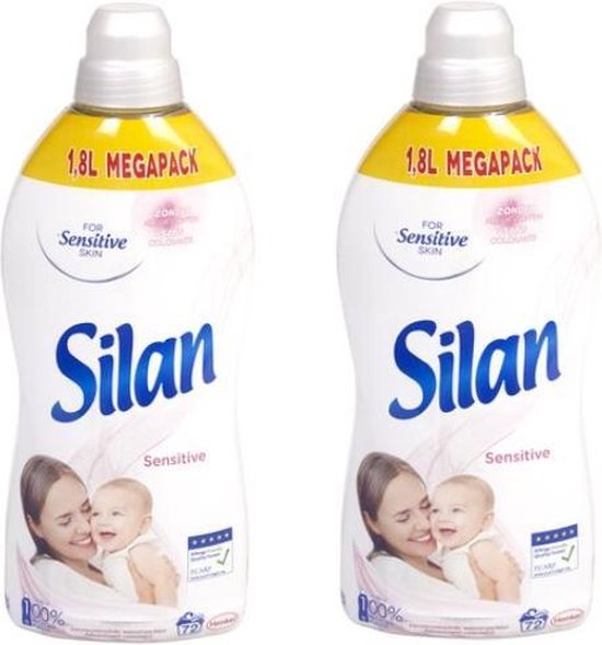 Silan Sensitive wasverzachter - 2X 1,8L | bol.com