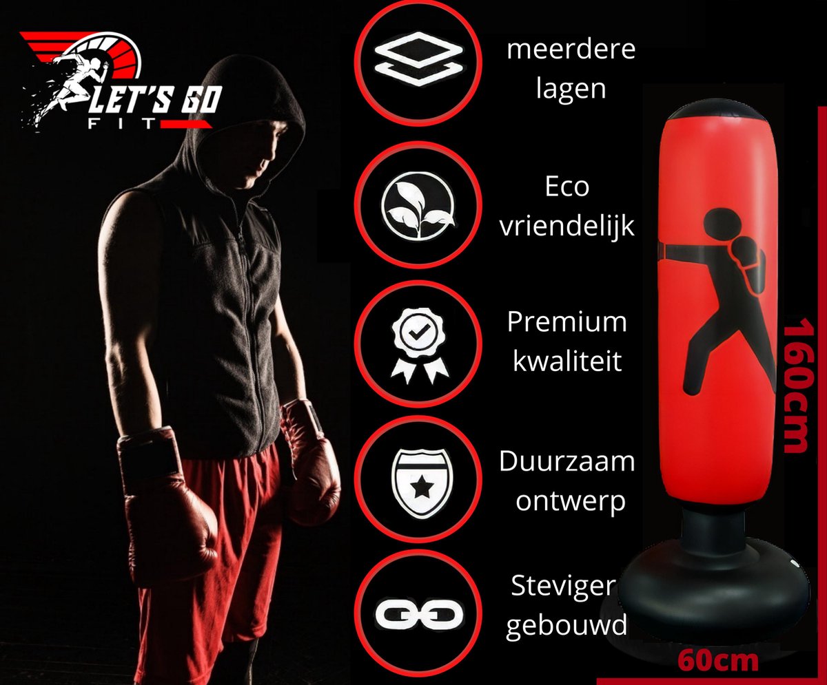 Boksbal - Gratis Elektrische Pomp - Boksbal Staand - Volwassenen en ...