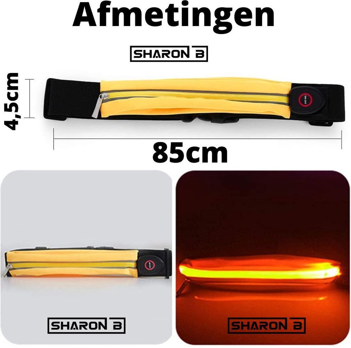 LED Running Belt | Roze |Waterproof | hardloop gordel | hardloop riem ...