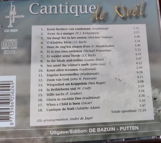 Cantique de Noel (kerst op fluit en orgel), Kees Alers (Fluit) en Andre ...