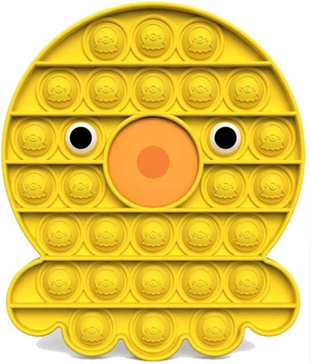 ColourFam Fidget Toy Pop it | Gele octopus | Stress Verlagend | Fidget ...