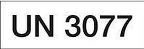 UN 3077 sticker, zeewaterbestendig op rol 147 x 50 mm - 250 stuks | bol