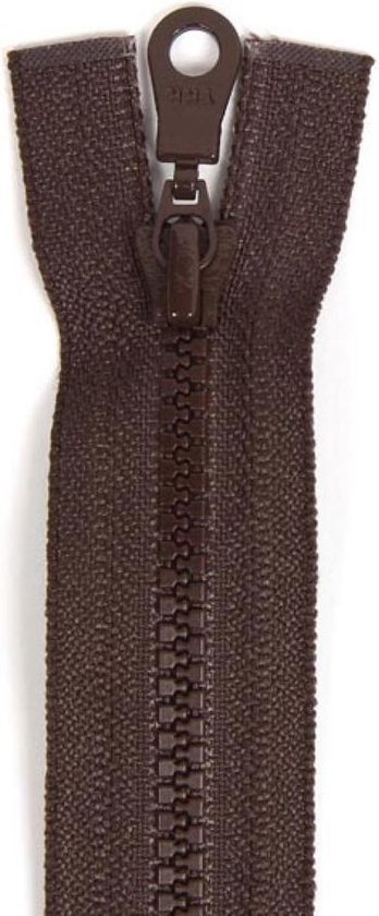 YKK ritssluiting, 6mm bloktand, deelbaar, Bruin, Lengte 75 cm, per stuk. | bol