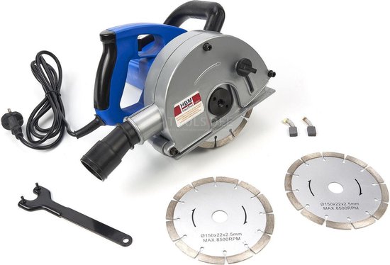 HBM Profi 1700 Watt Elektrische Muurfrees / Sleuvenfrees met 2 ...