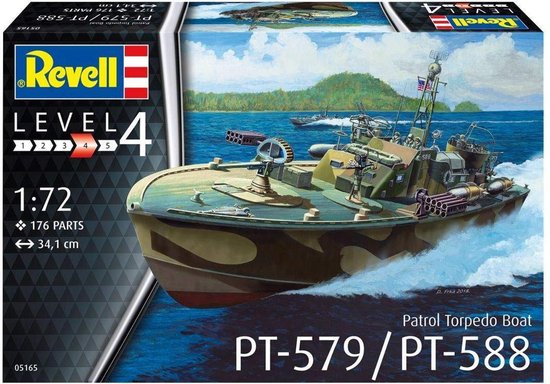 1:72 Revell 05165 Patrol Torpedo Boat PT-588/PT-57 Plastic ...