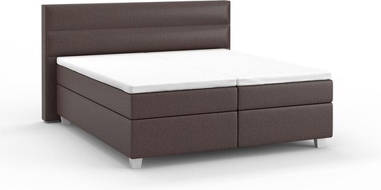 Karlsson boxspring Solid Lina vlak met gestoffeerde matras - 180 x 220 ...