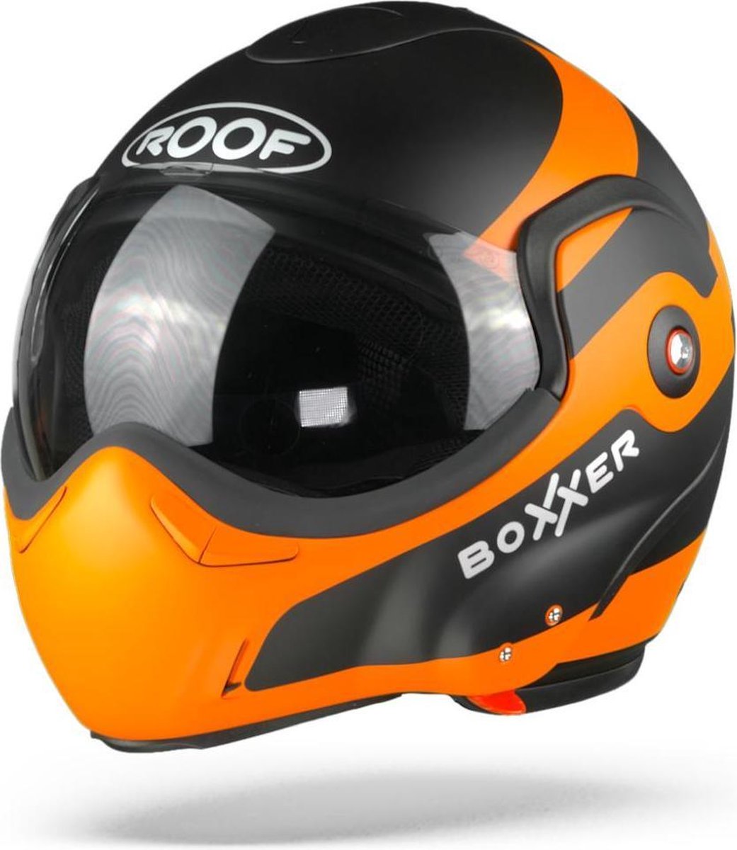 ROOF BoXXer Fuzo Mat Oranje Zwart Systeemhelm - Motorhelm - Maat L ...