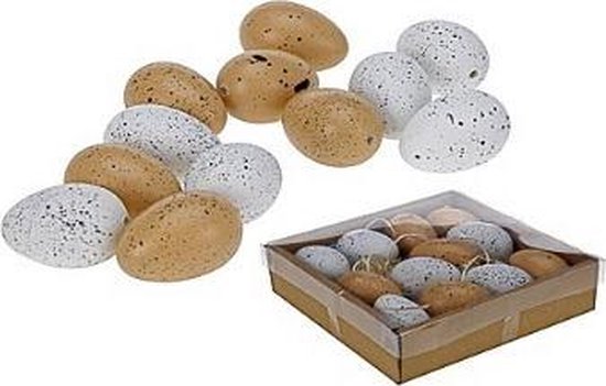 Groen paasmandje met plastic kwartel eieren 14cm mandjes met paaseieren ...