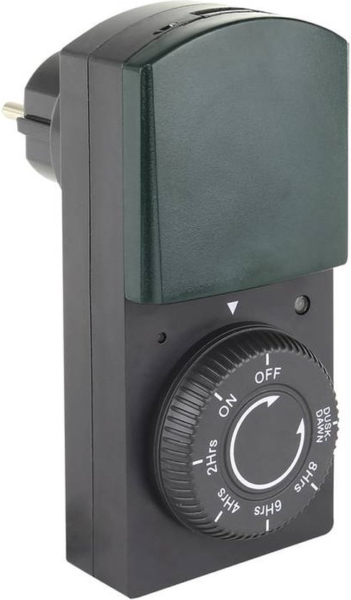 REV tijdschakelaar mechanisch IP44 zwart-groen | bol
