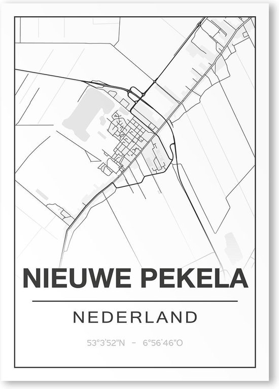 Poster/plattegrond NIEUW-PEKELA - 30x40cm | bol