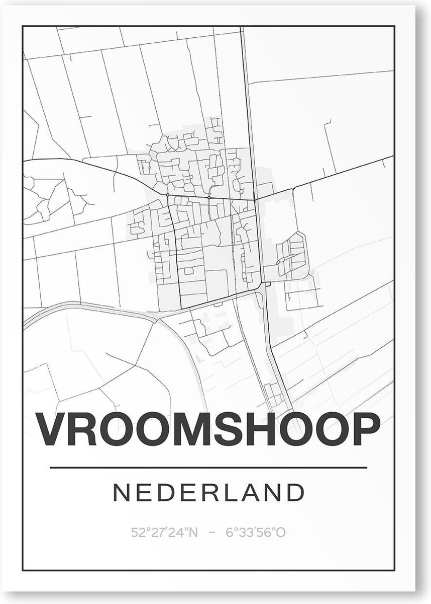Poster/plattegrond VROOMSHOOP - 30x40cm | bol.com