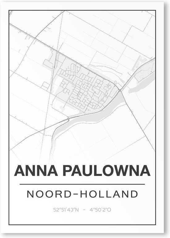 Poster/plattegrond ANNA PAULOWNA - A4 | bol