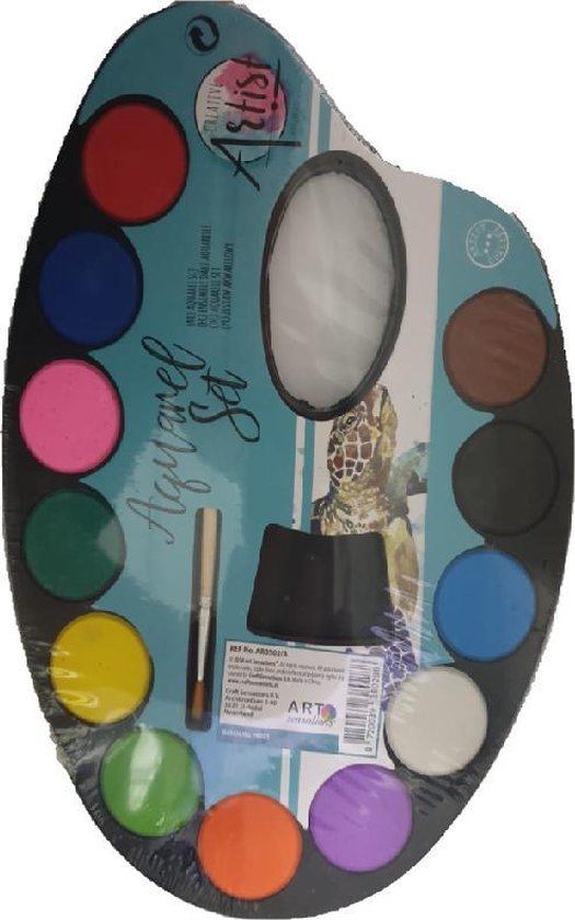 VERF PALET 12 KLEUREN Schilder waterverf set | bol
