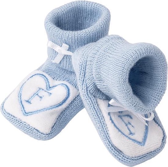 Babyslof F, wit/blauw | bol