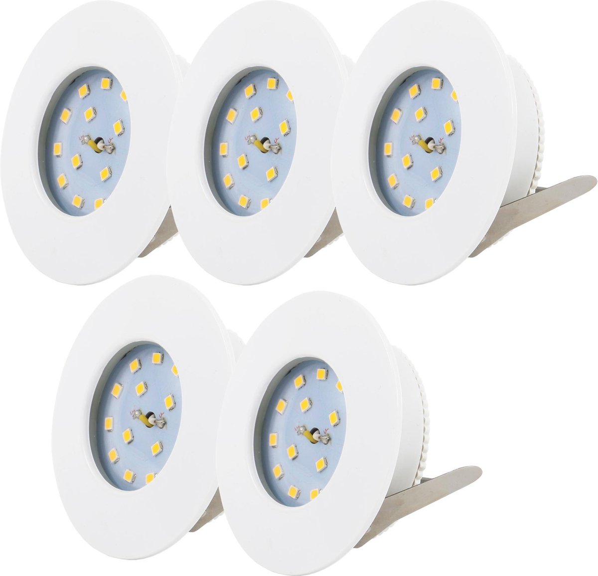 B.K.Licht - Inbouwspots badkamer - LED - witte inbouwspots - 5 stuks ...