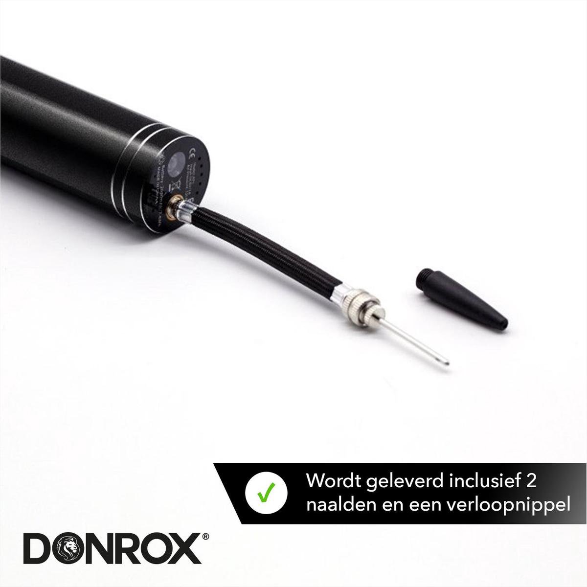 Donrox Play B211 Elektrische Ballenpomp - Voetbalpomp inclusief naalden ...