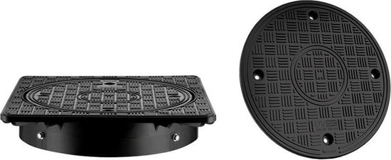 Karmat pp vierkant putafdekking, met dicht deksel | bol