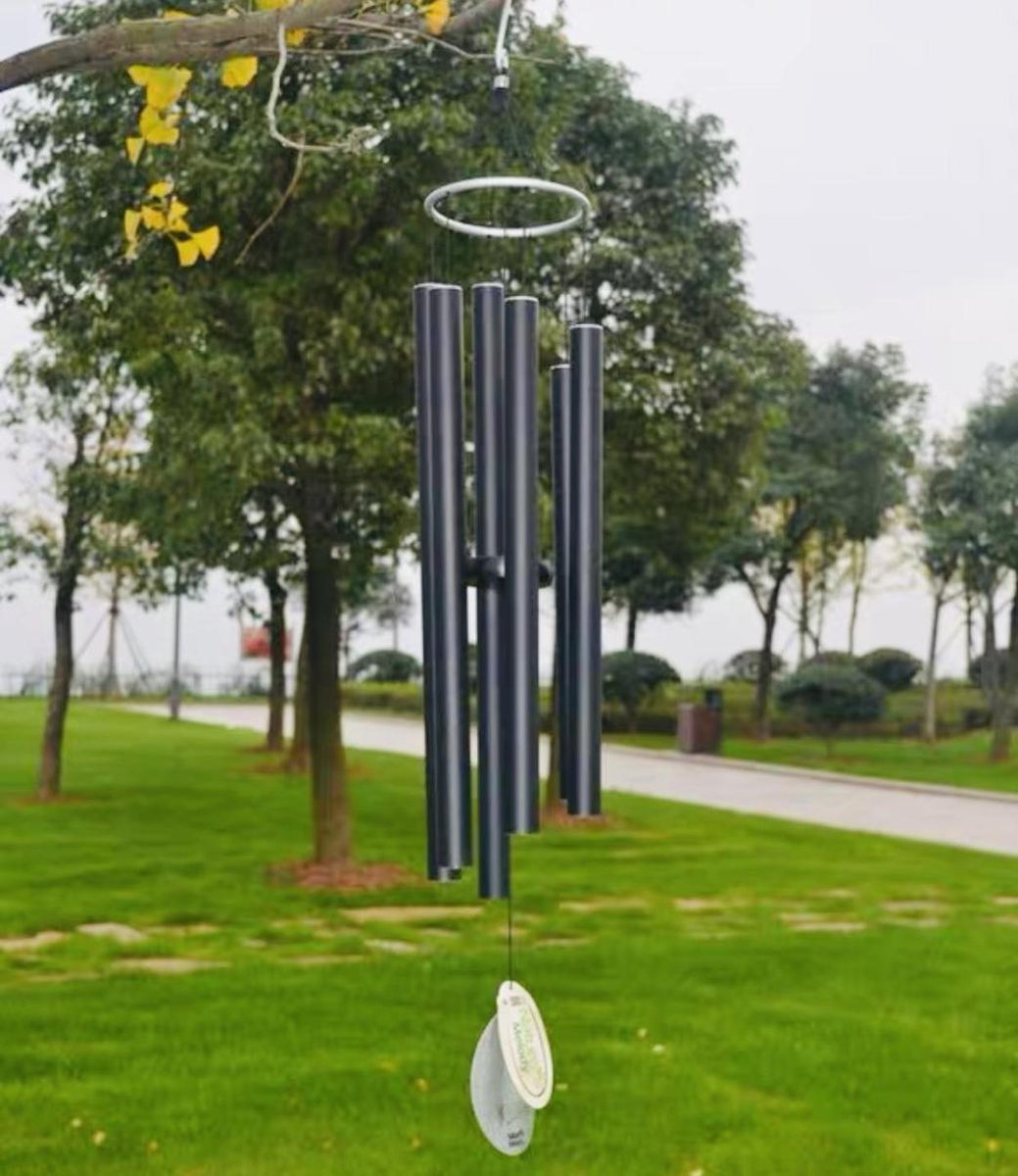 Nature's Melody windgong aluminium 170 cm lang gestemde klankbuizen zwart AT65BK | bol.com