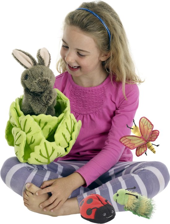 Puppet Company | Hide-Away | Konijn in sla + Felicitatiekaart | Handpop ...