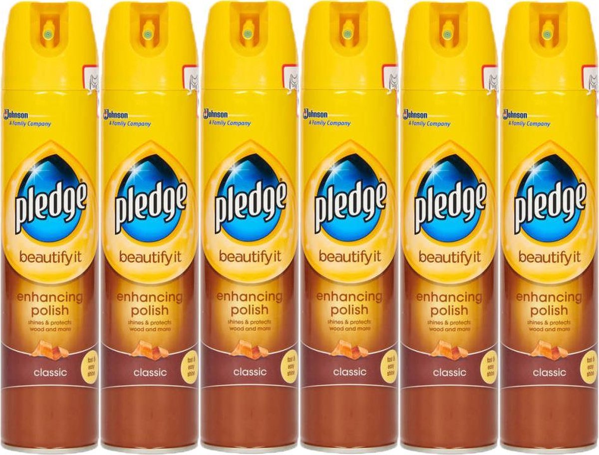 Pledge Classic Spray wood - 6 x 250ml - Voordeelverpakking | bol.com