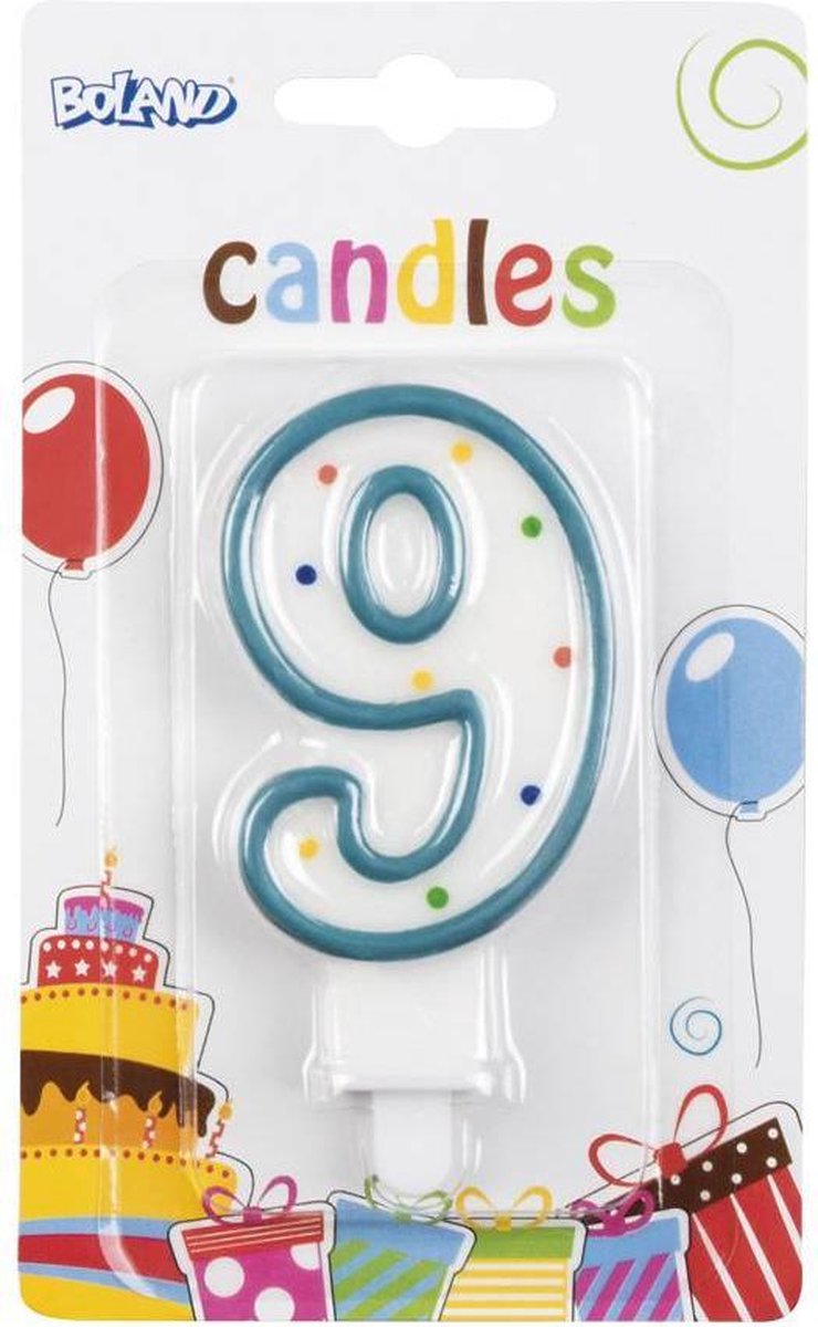 Kaars 9 Jaar 8cm | bol.com