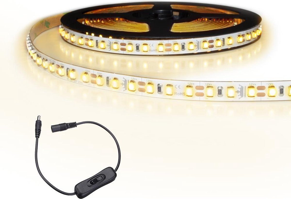 Led strip 1 meter Warm Wit Premium 120 Leds - Complete set | bol.com