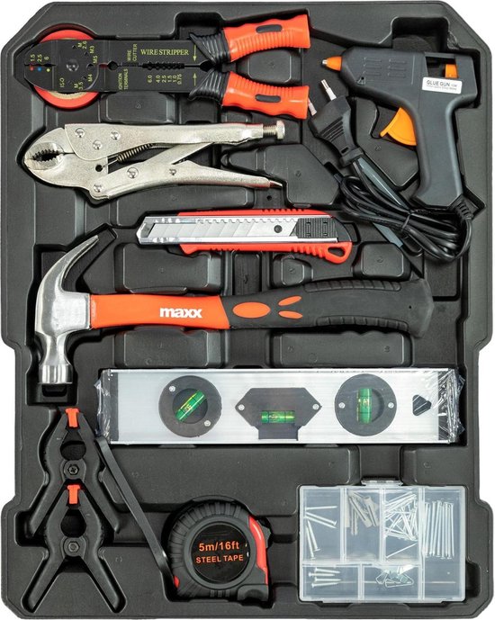 Maxx Tools Toolbox 416 pièces - Boîte à outils - tout-en-un - Trolley ...