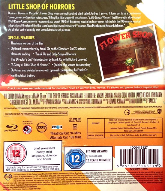 Little Shop of Horrors [1986] [Region Free - Blu-ray] (Blu-ray) | Dvd's ...